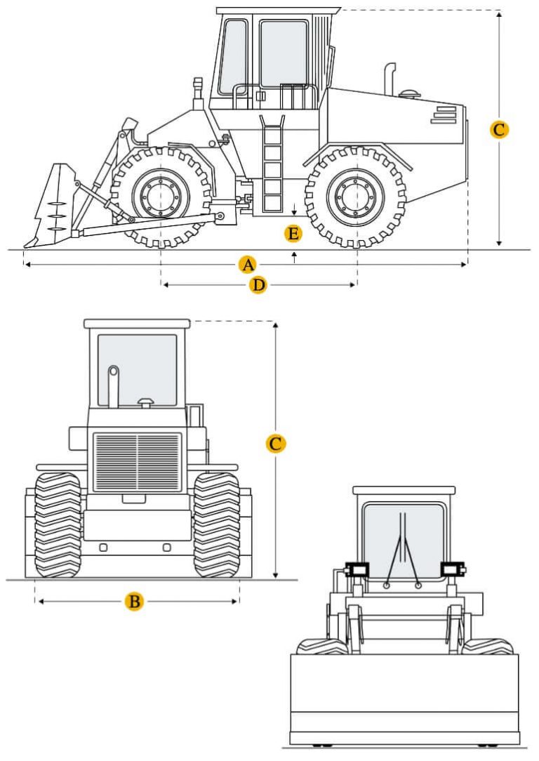 Характеристики LeTourneau D950 бульдозер колесный: двигатель, вес ...